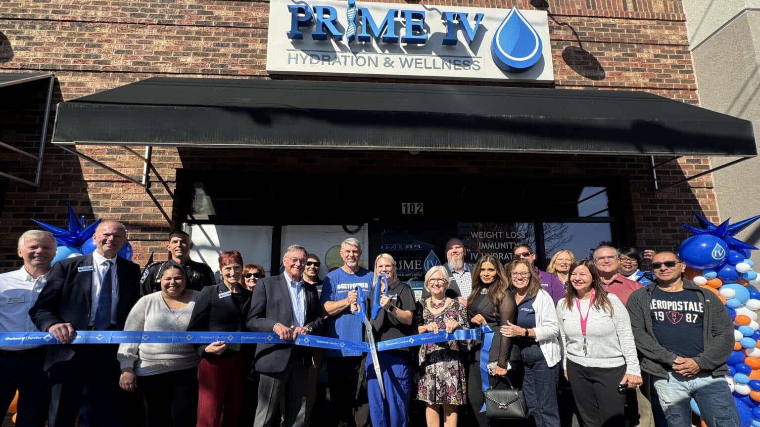 Ribbon Cutting - Prime IV Hydration & Wellness - Gwinnett Chamber